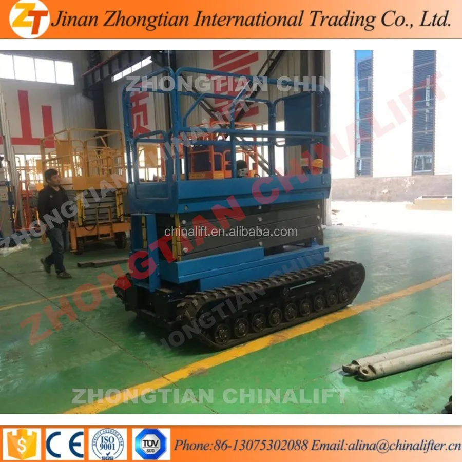New Off-road 4m-12m Track Crawler Self-propelled Scissor Lift Ztsjyt ...