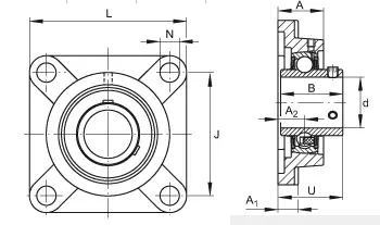 Bearing F205 206 207 208 209 For Agricultural Machinery - Buy Small ...
