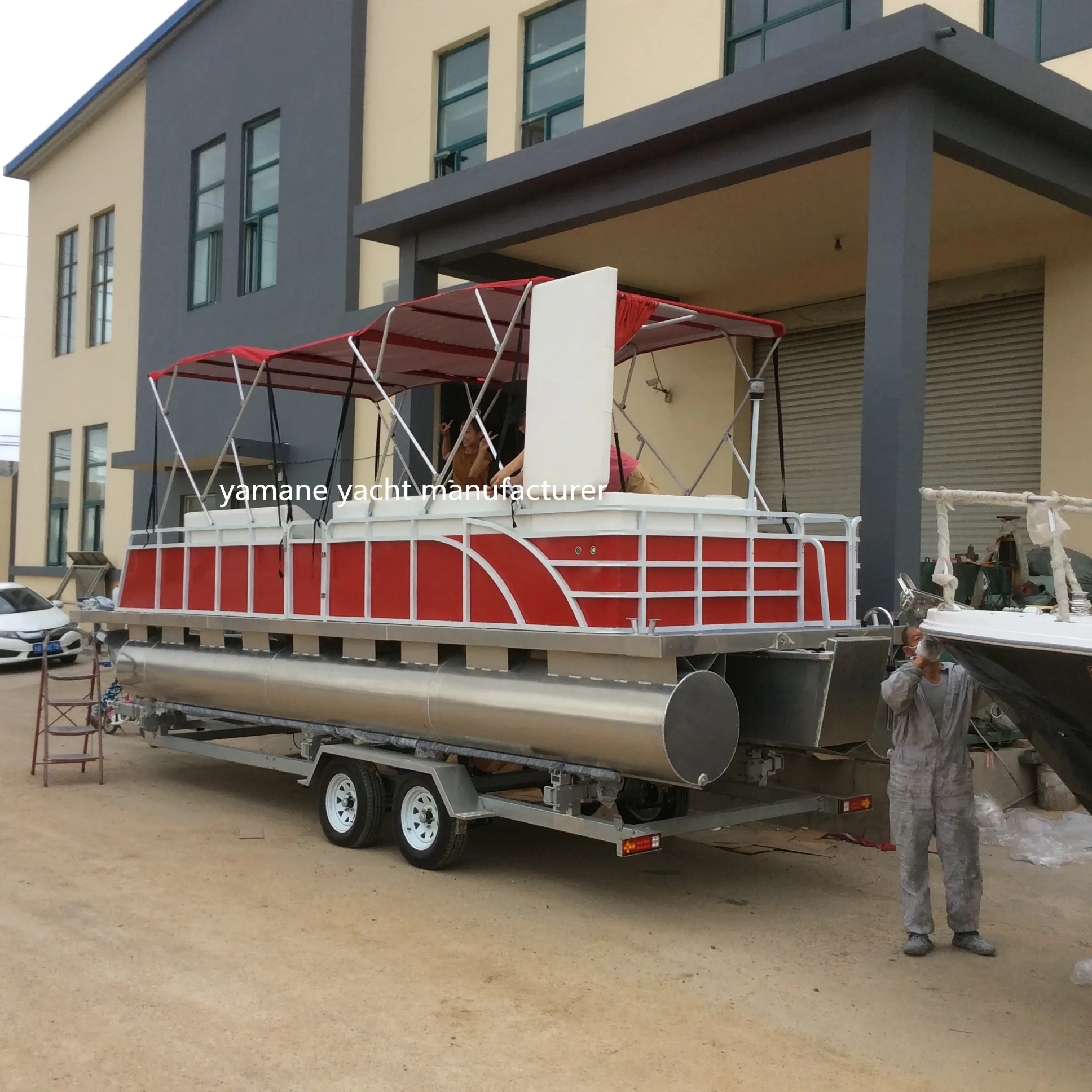 7.5m New Design Recreatioting Aluminum Pontoon Boats for Family Fishing ...