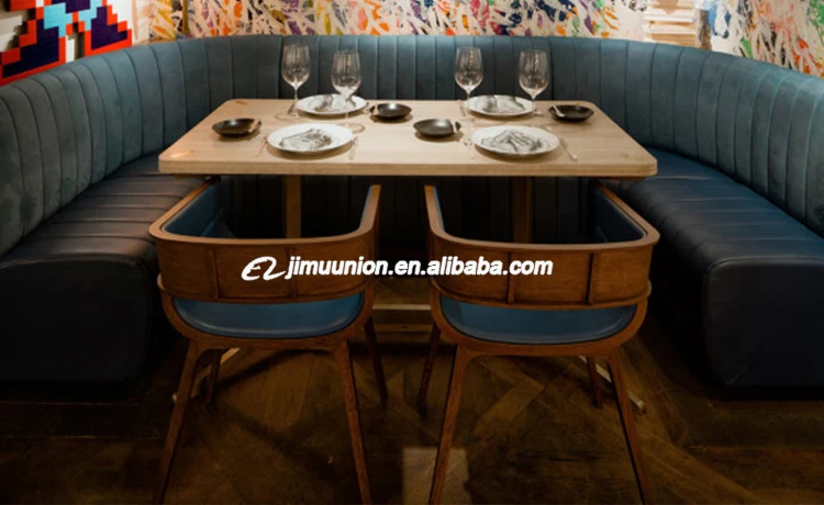 Modern Wooden Cheap Furniture Diner Booth Seating Tables And Chairs ...
