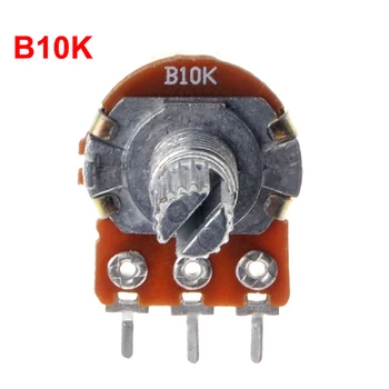 B10k 3pins Single Potentiometer Wh148 10k Linear Rotary Potentiometer ...