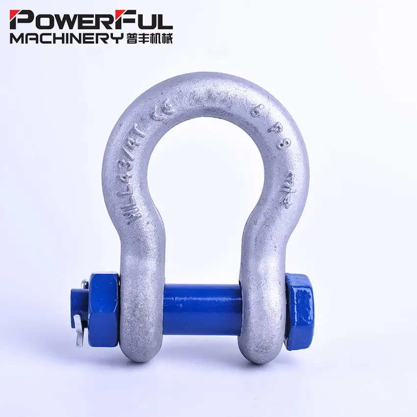 20 Ton Heavy Load Drop Forged Safety Bolt Bow Shackle - Buy Bolt ...