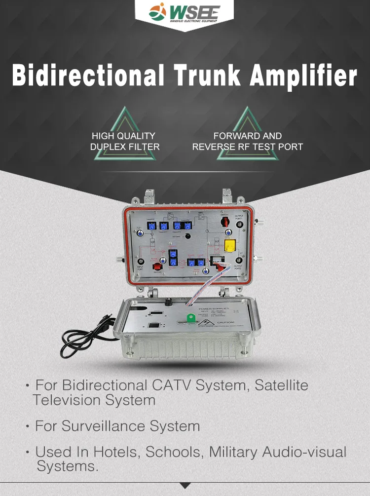 Cable Line Amplifier - CATV Signal Booster for Outdoor