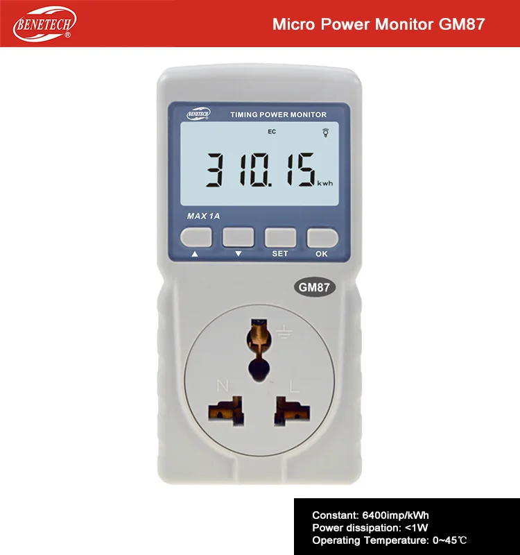 Portable Digital Micro Power Monitor Power Meter Gm87 - Buy Power Meter ...