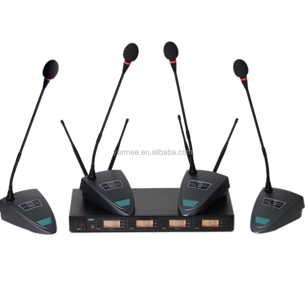 Gooseneck 4 Channels Wireless Conference Microphone Yu43 Yarmee - Buy ...