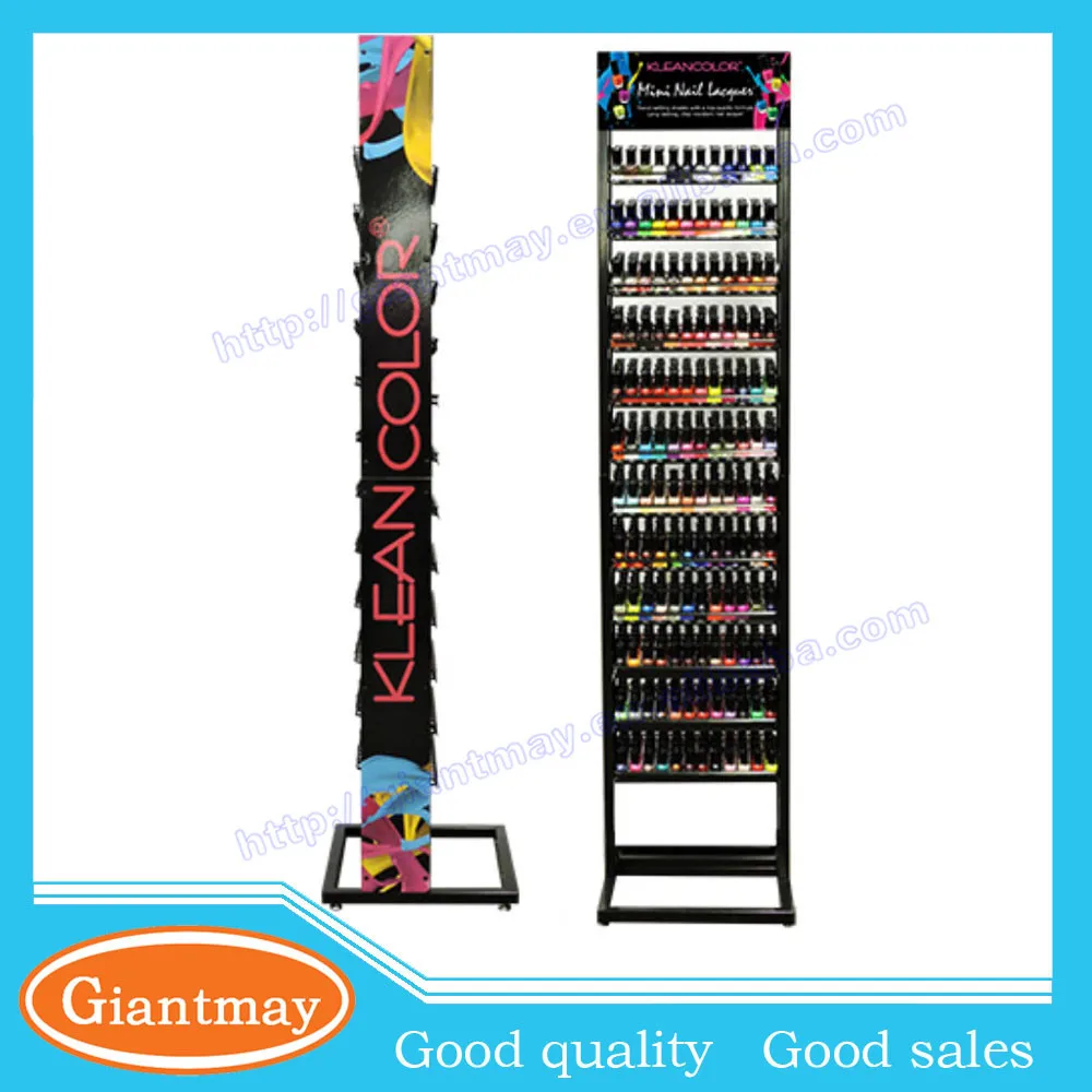 Metal Floor Standing Black Opi Nail Polish Rack - Buy Nail Polish Rack ...