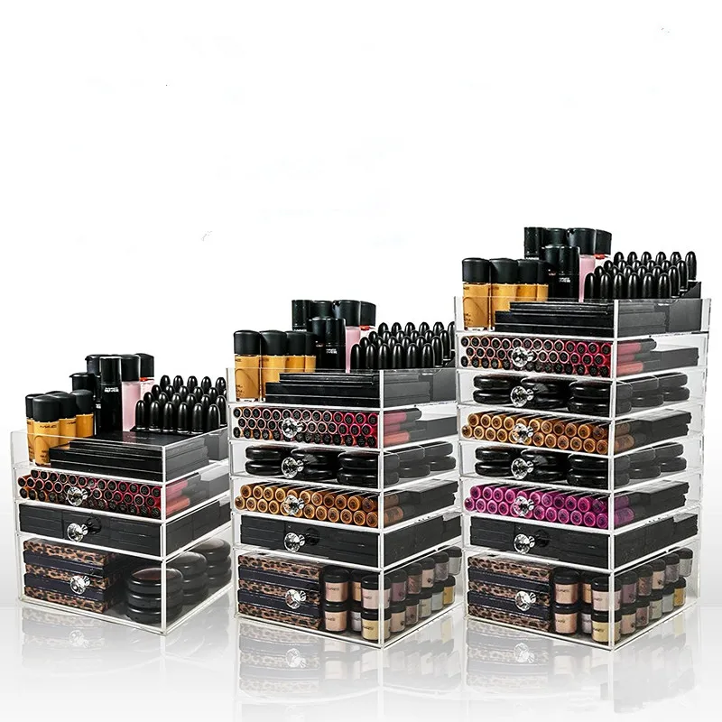 Hot Seller Vanity Table Clear Cube Makeup Brushes And Jewelry Storage 5