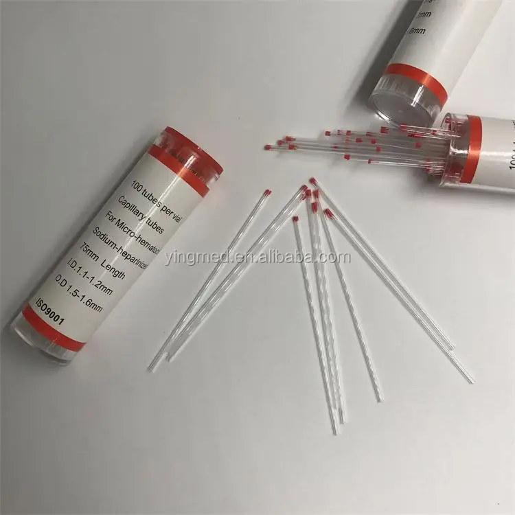 Medical Disposable Hematocrite Glass Non-heparinized 75mm Capillary ...