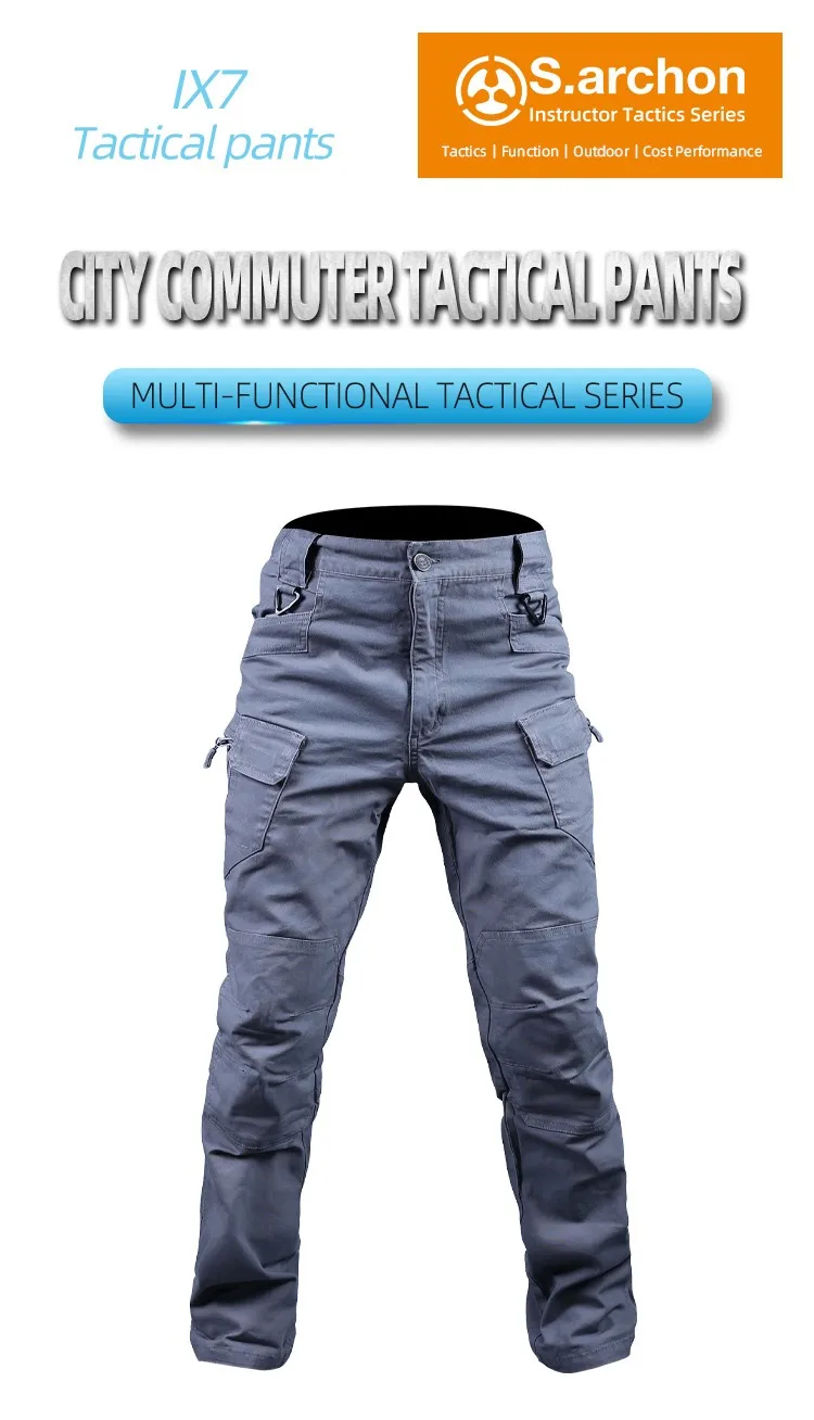 S.archon Ix7 Tactical Trousers Male Outdoor Stretch Multi-pocket Overalls Tactical Waterproof ...