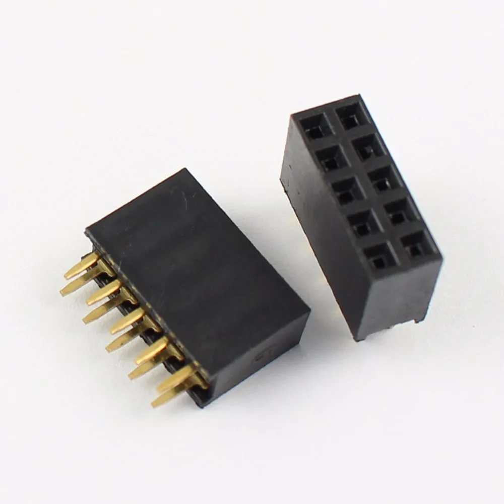 Pcb Socket Connector 2.54mm 2x5 Pin Double Row Female 10 Pin Header ...