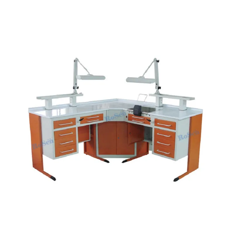 Dental Furniture Corner Bench - Efficient Dental Lab Table