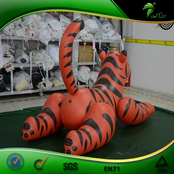 Red Inflatable Tiger - Customizable Cartoon Character