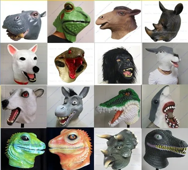 Animal Masquerade Mask Latex Carp Fish Head Mask Costume Party - Buy ...