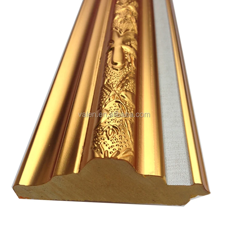 Factory Free Sample New Gold Ornate Polystyrene Mirror Frame Ps ...