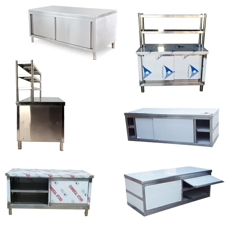 Stainless Steel Kitchen Work Table with Cabinet - Customizable OEM