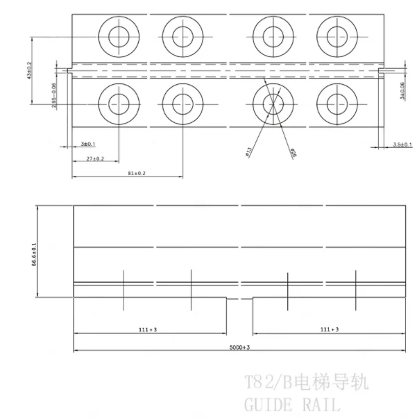 Elevator Guide Rail T82/B - Durable & Reliable Performance