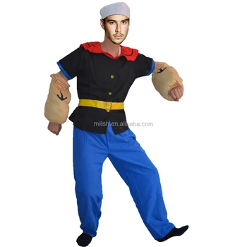 Party Carnival Adult Men Sailor Seaman Popeye Costume Mab-97 - Buy ...