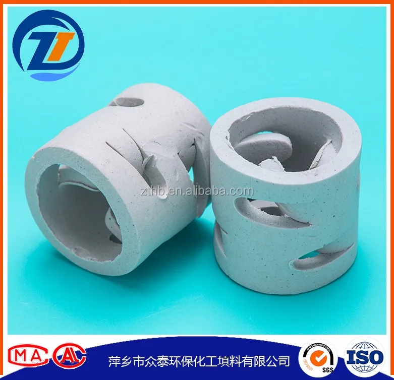 Ceramic Rasching Ring Chemical Random Packing For Ceramic Scrubber ...