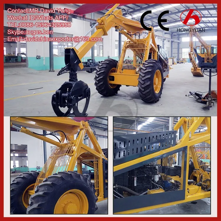 Hongyuan 3 Wheel Telescopic Boom Logger Grab Wheel Loader For Sale ... Hongyuan 3 Wheel Telescopic Boom Logger Grab Wheel Loader For Sale ...