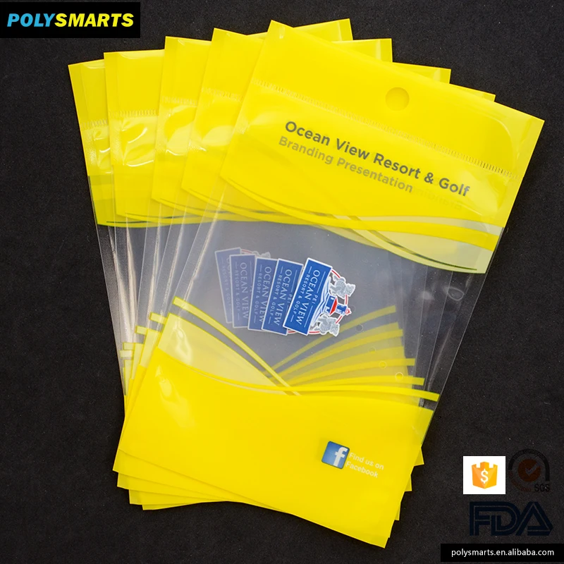 Custom Packaging Plastic Flat Open Transparent Window Poly Header Card ...