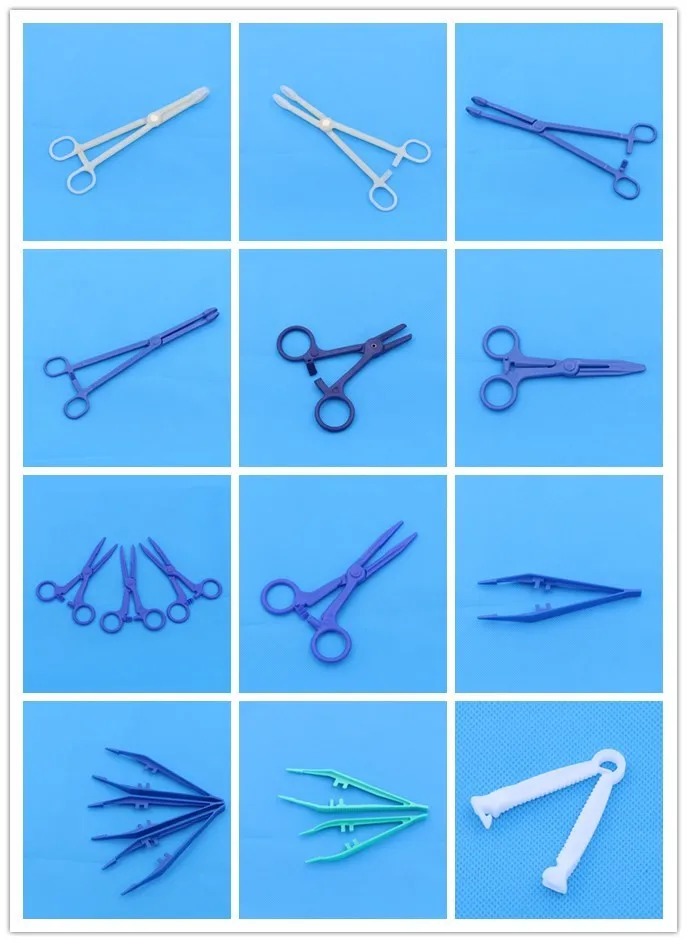 Disposable Medical Clamp Plastic Forceps Hemostatic Blood Stopping ...