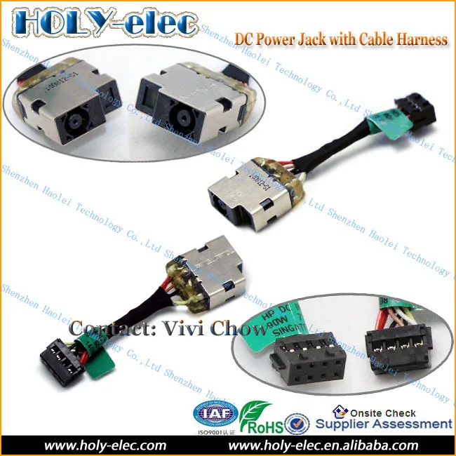 Dc Power Port Socket Jack Connector And Cable Wire For Hp 15-n020tx P/n ...
