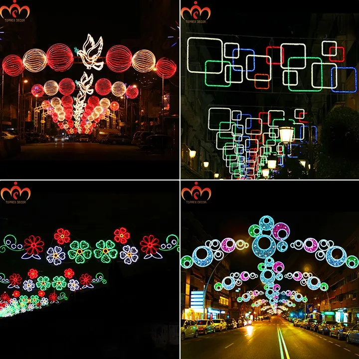 Custom Light Waterproof Hanging Christmas LED Street Lighting Decoration