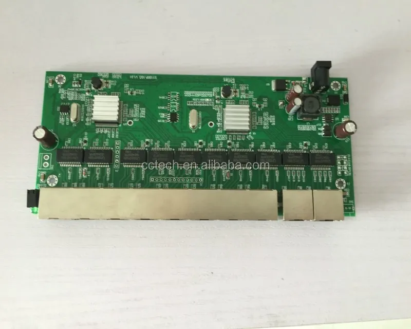 High Quality 10 Port 10/100/1000mbps Ethernet Switch Board 8 Gigabit ...