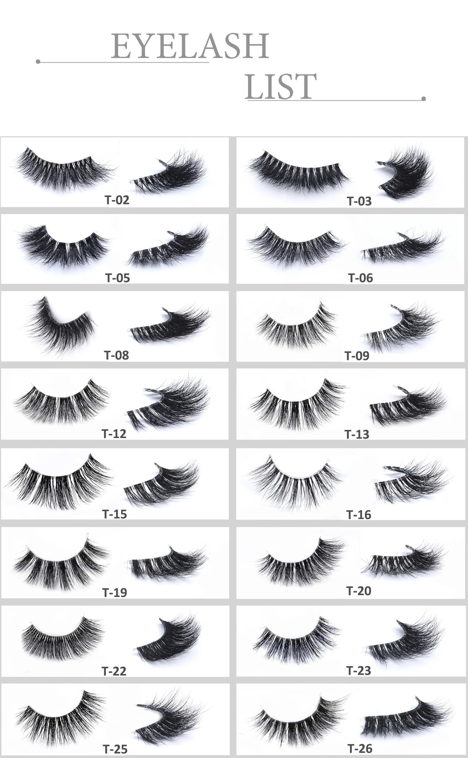 Transparent Band Long Hair Lashes Wispy False Eyelashes - Buy ...