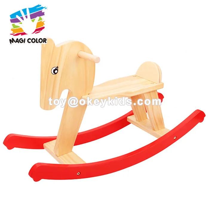 Wholesale Luxurious Style Blue Wooden Baby Rocking Horse Toy Have A ...