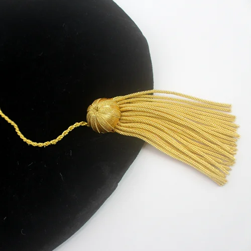 Deluxe Black Velvet Doctorate 8 Sided Tam Graduation Tam Cap - Buy ...