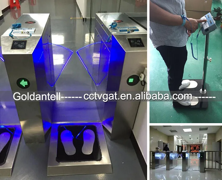 ESD Turnstile with Sound Light Alarm - CE Approved Flap Gate
