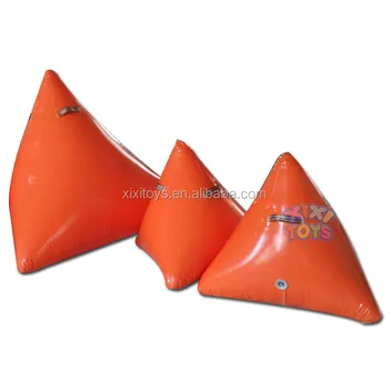 Orange Triangle Inflatable Buoys Marker For Yacht / Sailboat Event Air ...