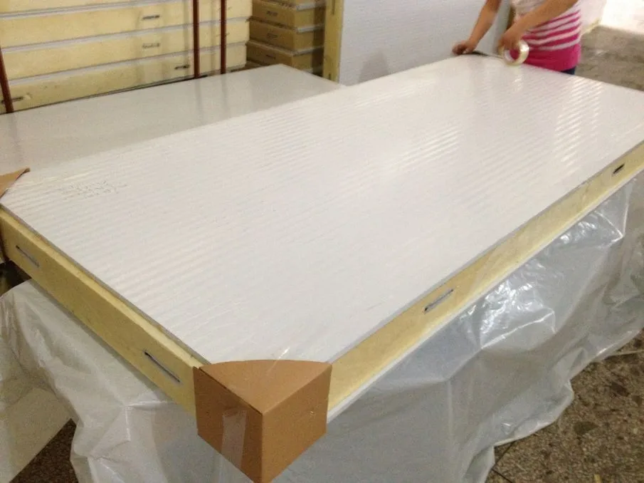 100mm Cold Room Ceiling And Wall Pu Insulation Panels With White Ppgi ...