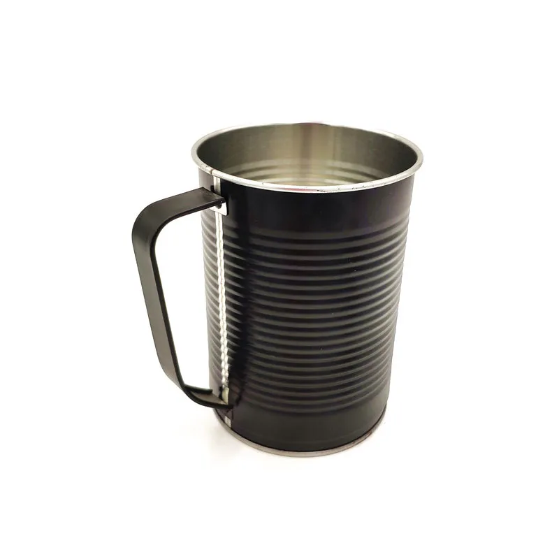 Disposable Water Cup Tin Cans with Handle for Drinking