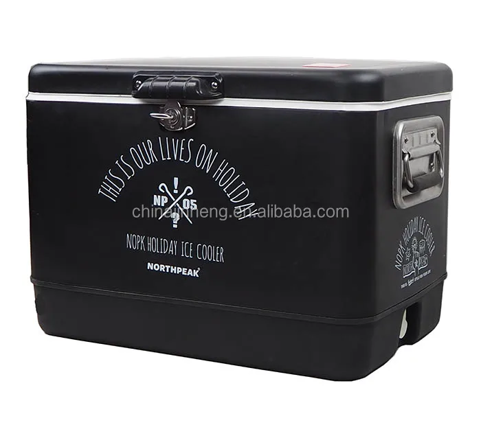 51L Stainless Steel Ice Cooler Box for Outdoor Activity, Keep Cool and ...