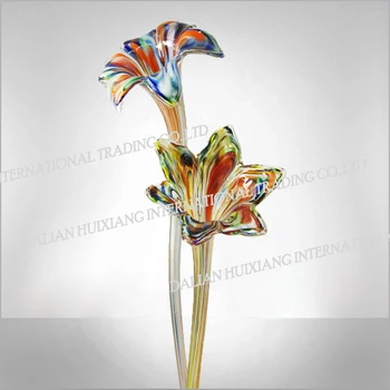 Long Stem Colored Glass Flowers - Buy Glass Flower,Long Stem Glass ...