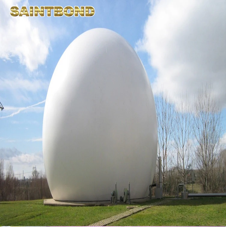 Long Lifetime Pvc Biogas Balloon Storage Double Membrane Bio Gas Holder ...