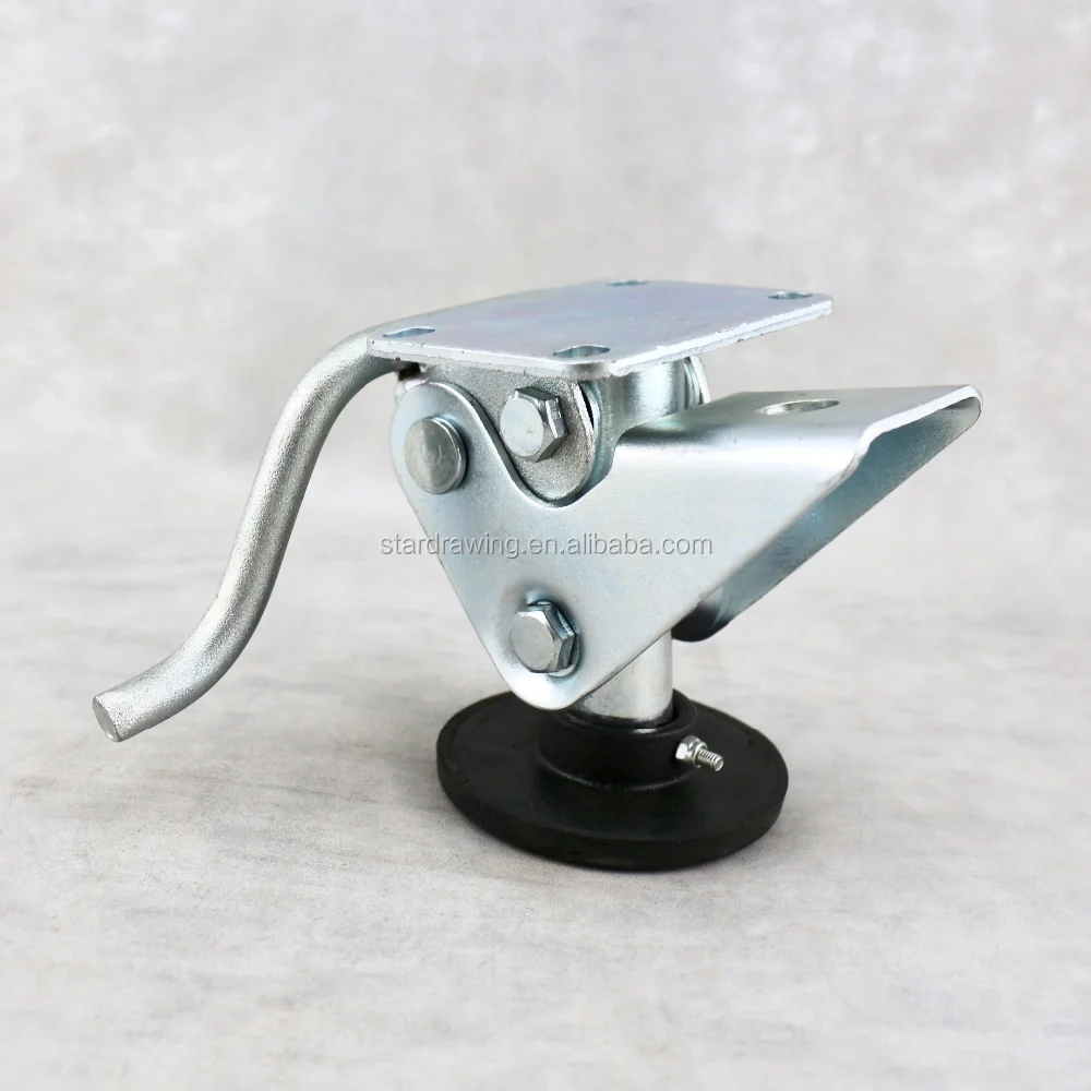 Ss 6 Inch Adjustable Caster Floor Lock With Brake Kick Bar Type - Buy ...