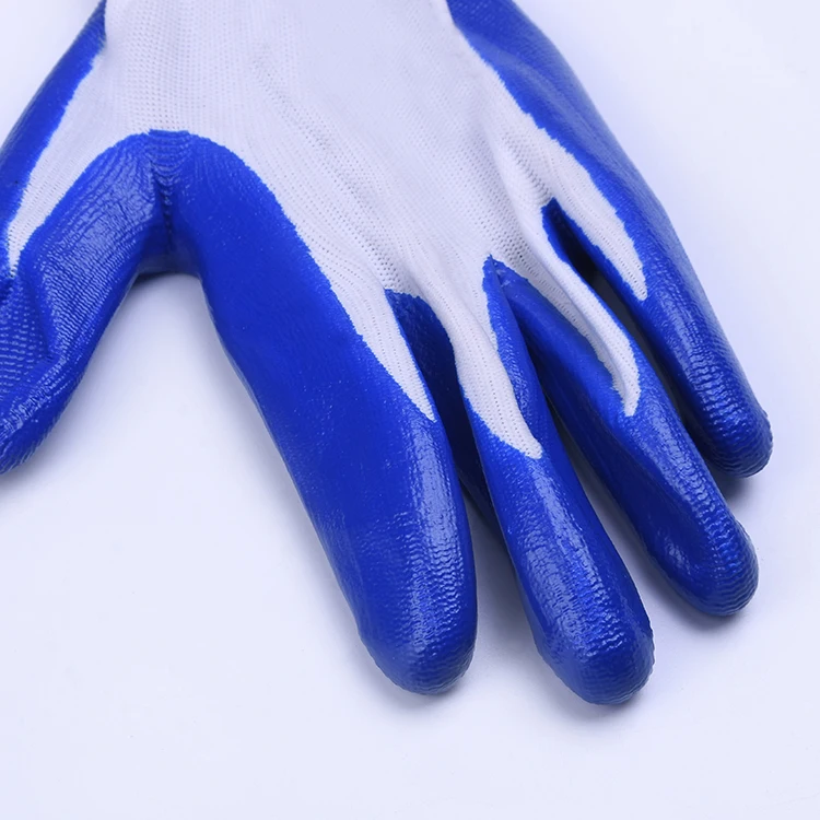 13g Polyester Glove With Super Quality Nitrile Plam Dipped Nylon ...