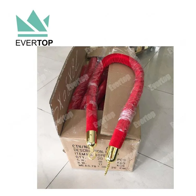 Pink Velvet Rope for Stanchion - Crowd Control Solution
