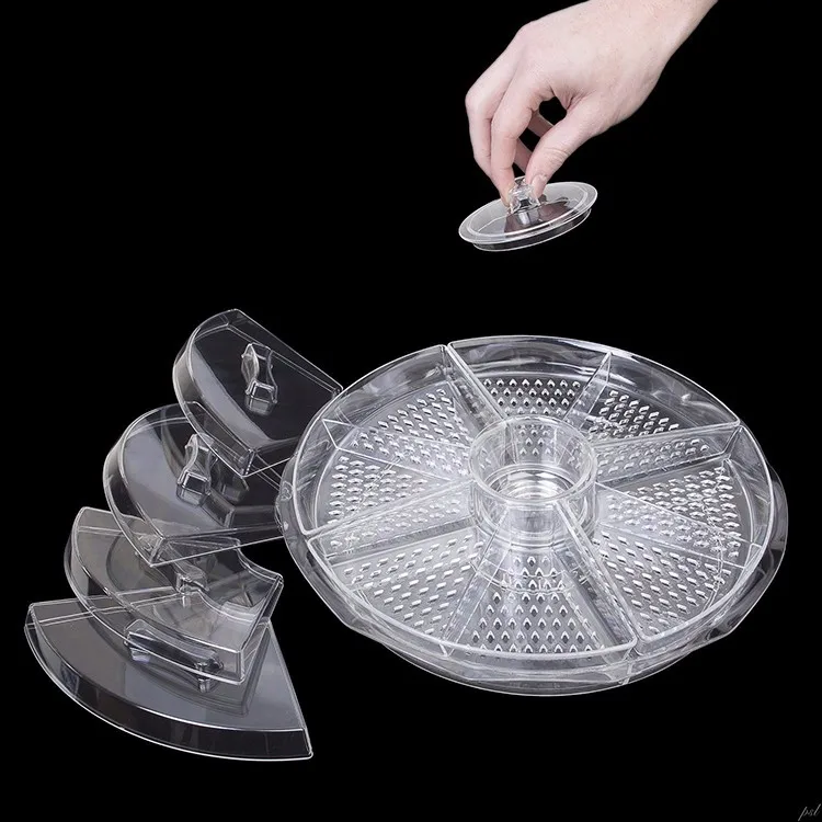 Food Serving Party Platter Dry Fruit Tray With Lid And Compartments ...