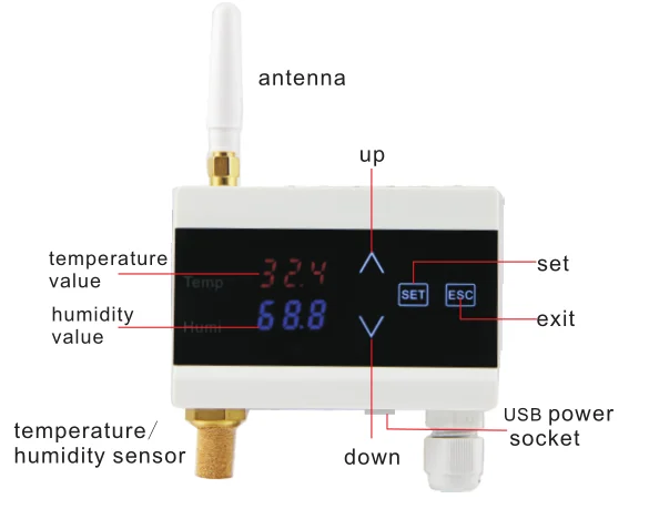 Wireless Temperature Sensor 433mhz For Sms Gsm Temperature Monitoring ...