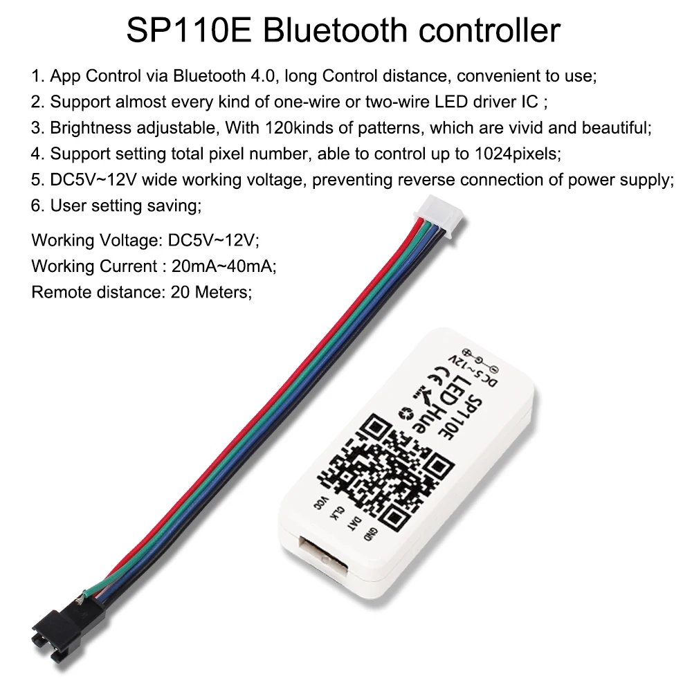 SP110E LED Pixel Controller - Smart, Full Color Lighting