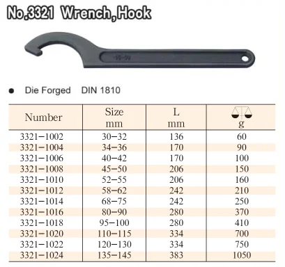 X-SPARK HOOK SPANNER WRENCH - Industrial Strength & Durability
