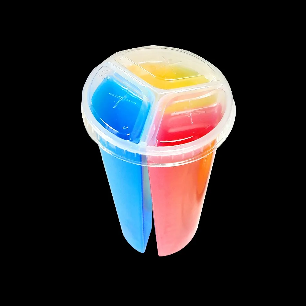 Disposable Plastic Split Cup Three Compartments 700ml - Buy Disposable ...