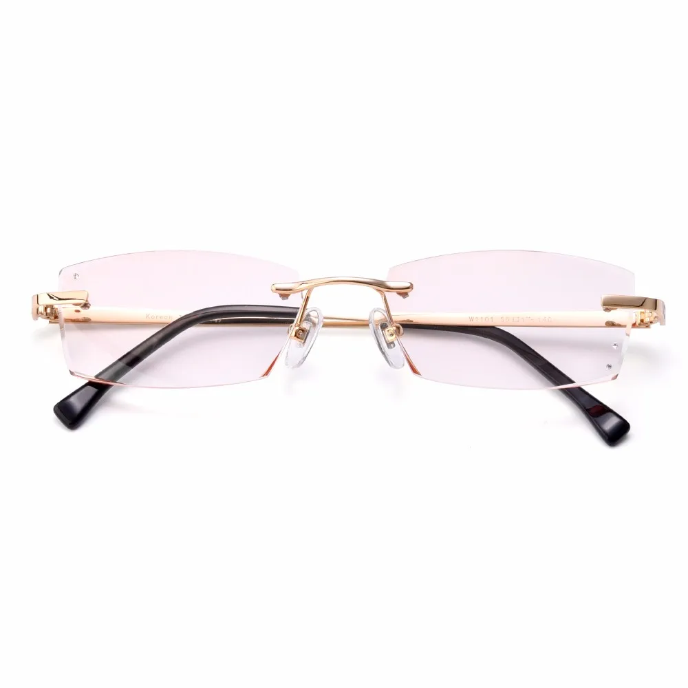 Luxuriant Diamond Trimming Cutting Rimless Eyeglasses Frame For Men ...