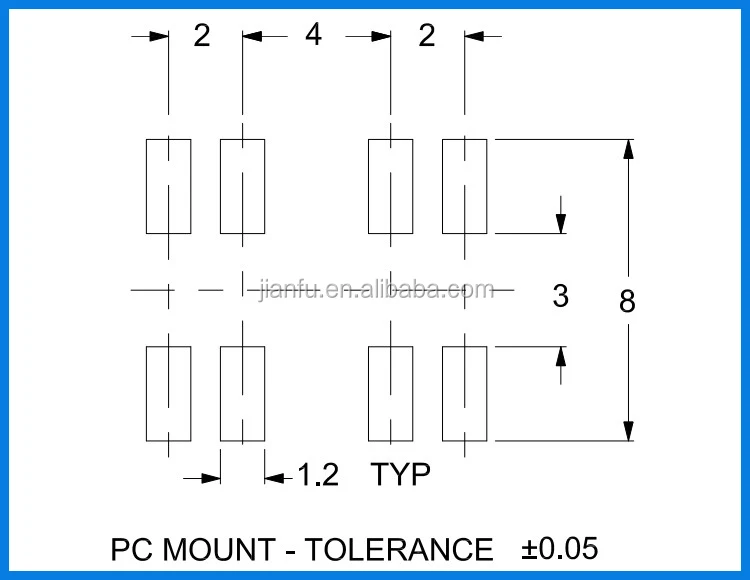 3-way Slide Switch Diagram - 8 Pin Mini Switch Schematic