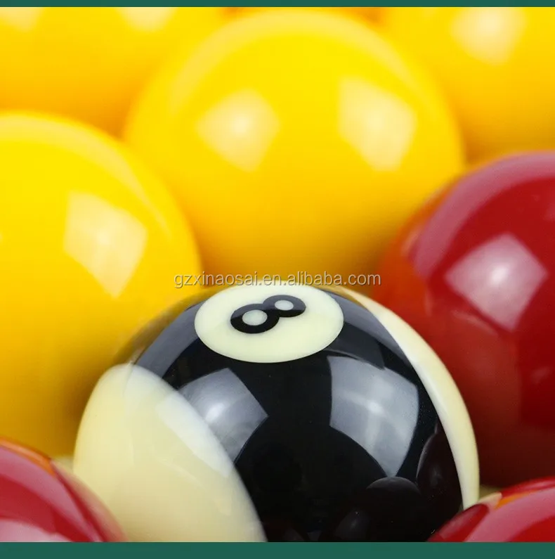 Shop Our Custom Used Pool Balls - 2-1/16" 8 Red & Yellow