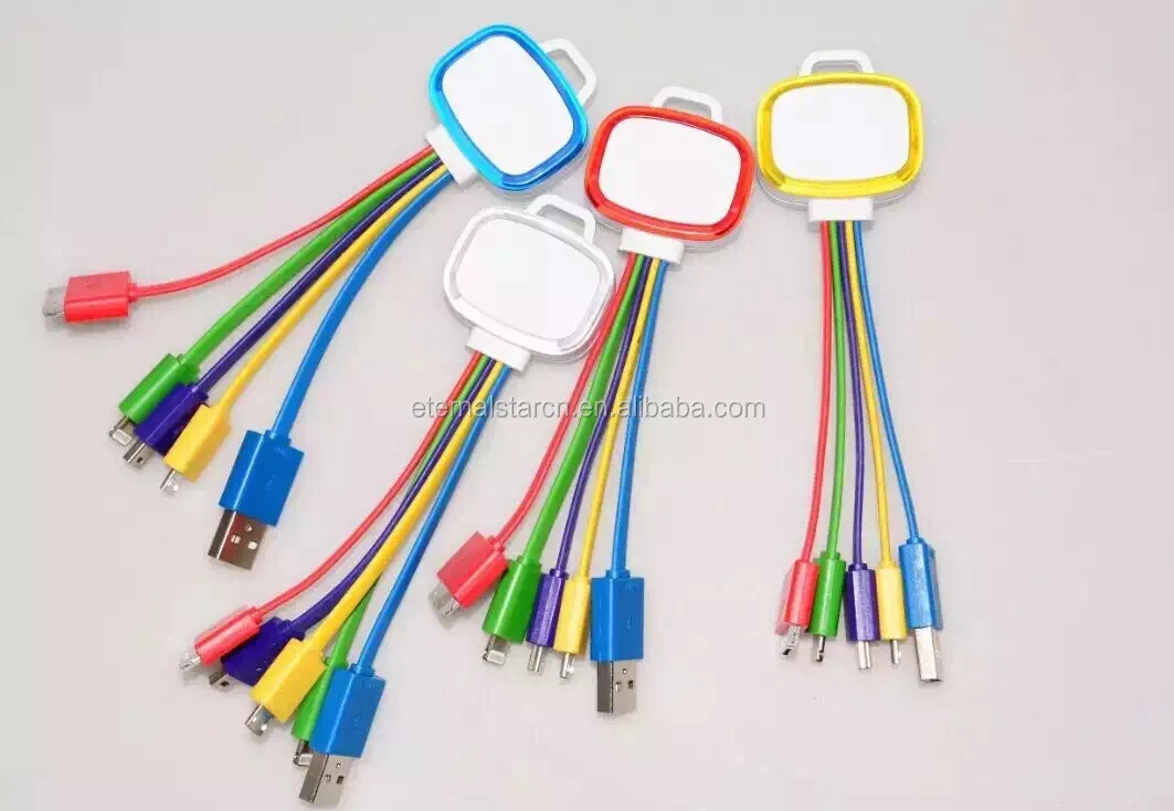 Factory 6 In 1 Multi Color Multi Charge Usb Charging Cable - Buy Multi ...